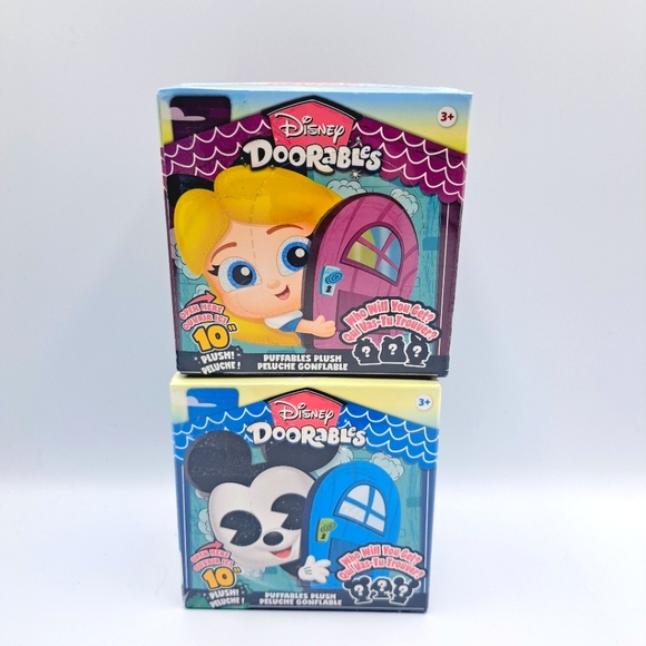 Disney | Toys | Pair Disney Doorables Puffables Plush From Mickey Mouse ...